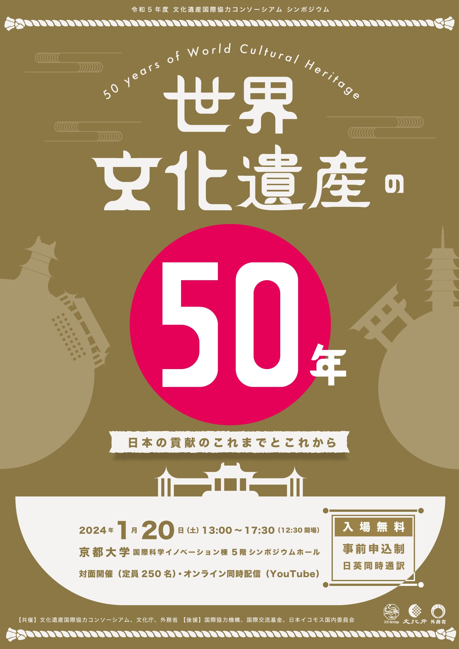 JCIC-Heritage 2023 Symposium “50 Years of World Cultural Heritage: Past ...